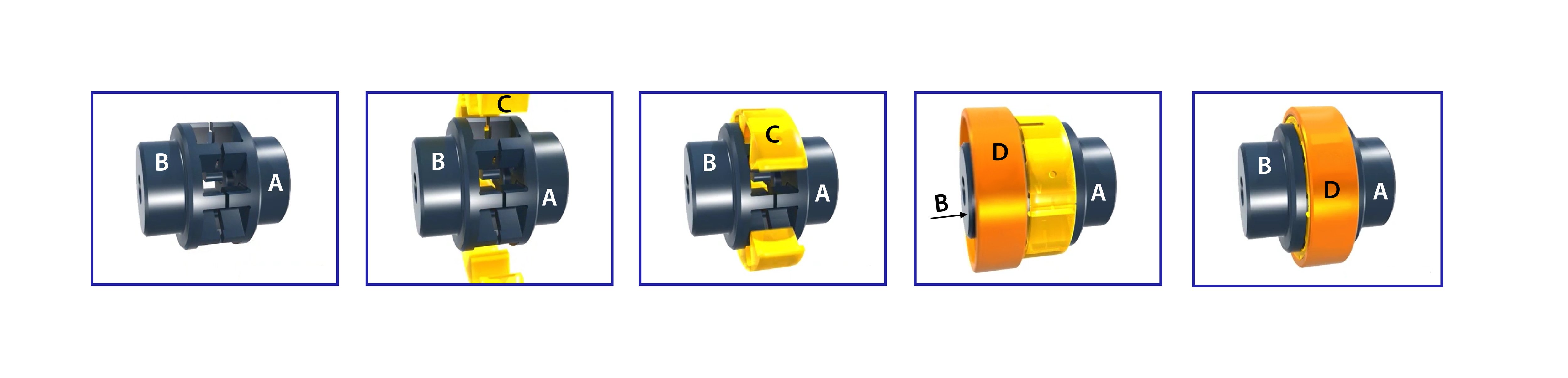 Samiflex Flex Coupling Hubs and Elastomeric Inserts