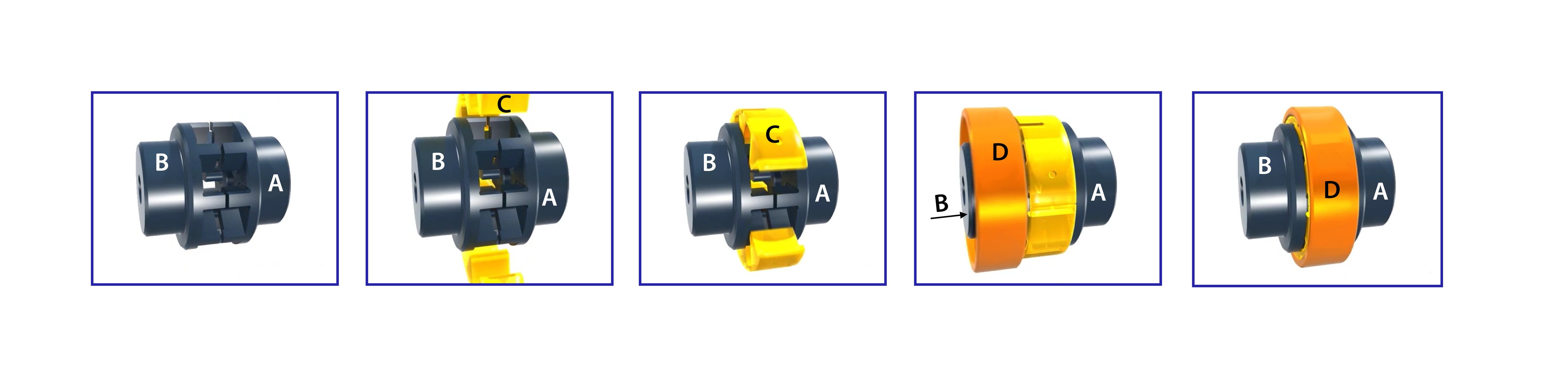Samiflex Flex Coupling Hubs and Elastomeric Inserts