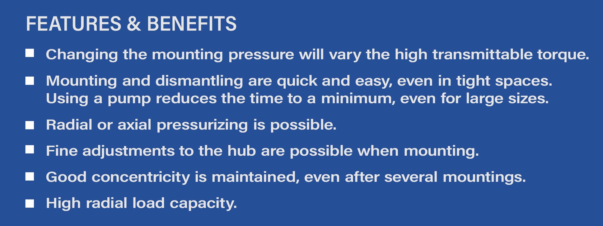 ETP-HYLOC Keyless Shaft Bushings - CDWDrives - Carlson-Dimond & Wright, Inc.