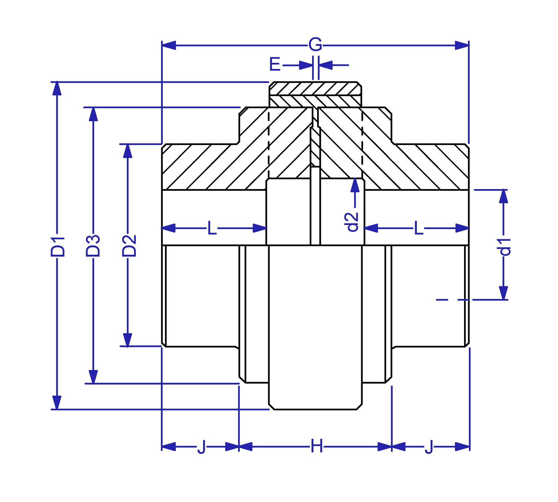 Samiflex Flex Coupling Hubs and Elastomeric Inserts